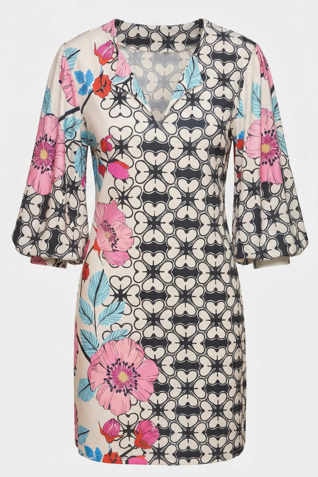 Donna V-Neck Billow Sleeved Tunic | Julian Chang